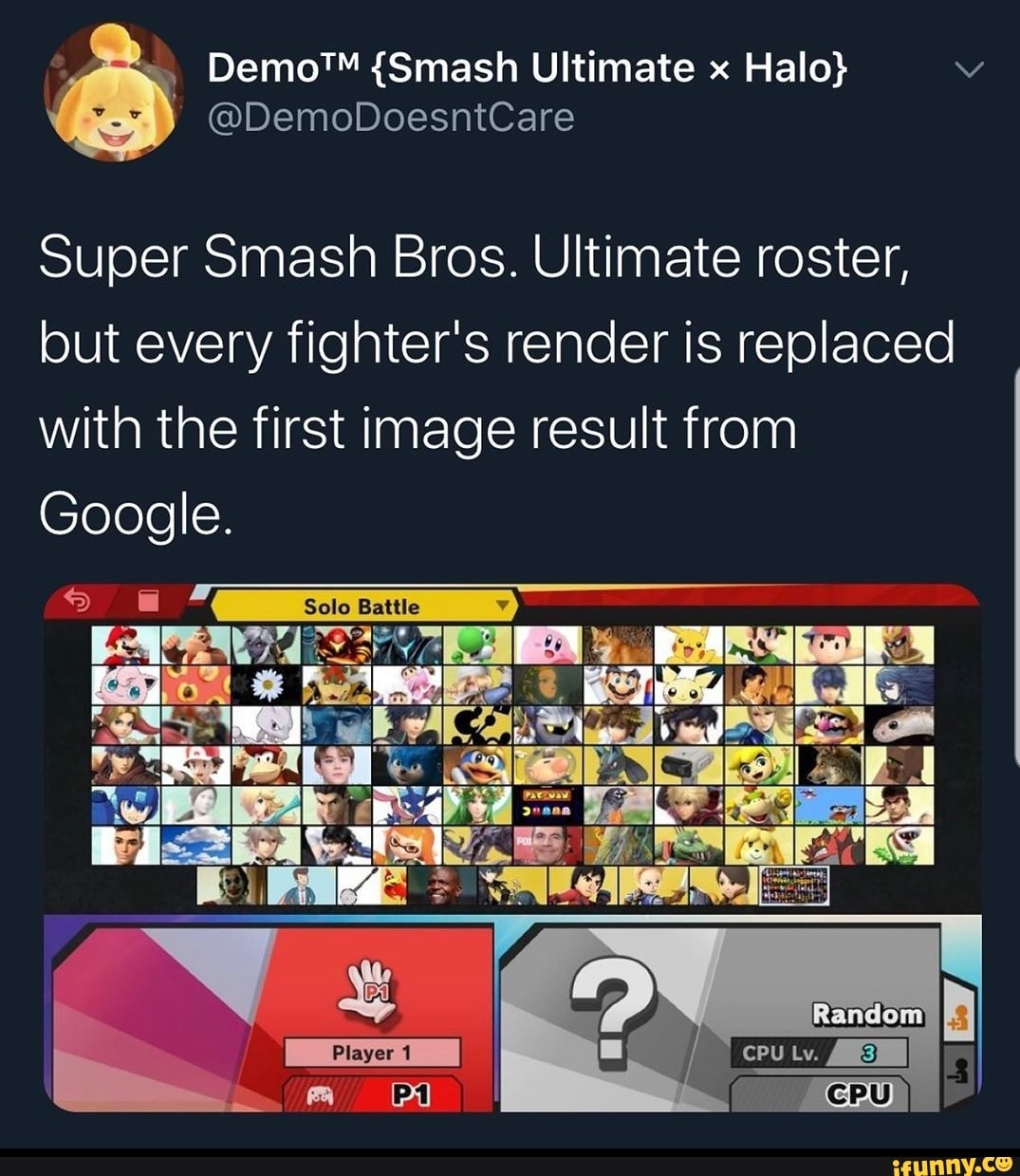 Super Smash Bros. Ultimate roster, but every fighter's render is ...