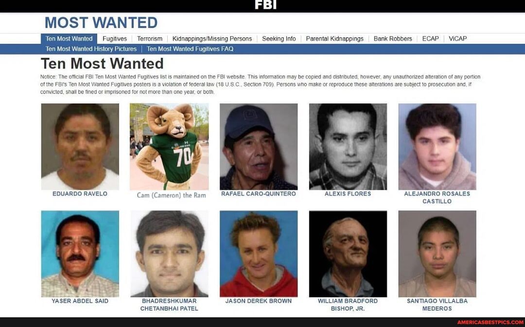 MOST WANTED FBI Fugitives Terrorism I KidnappingsiMissing Persons ...