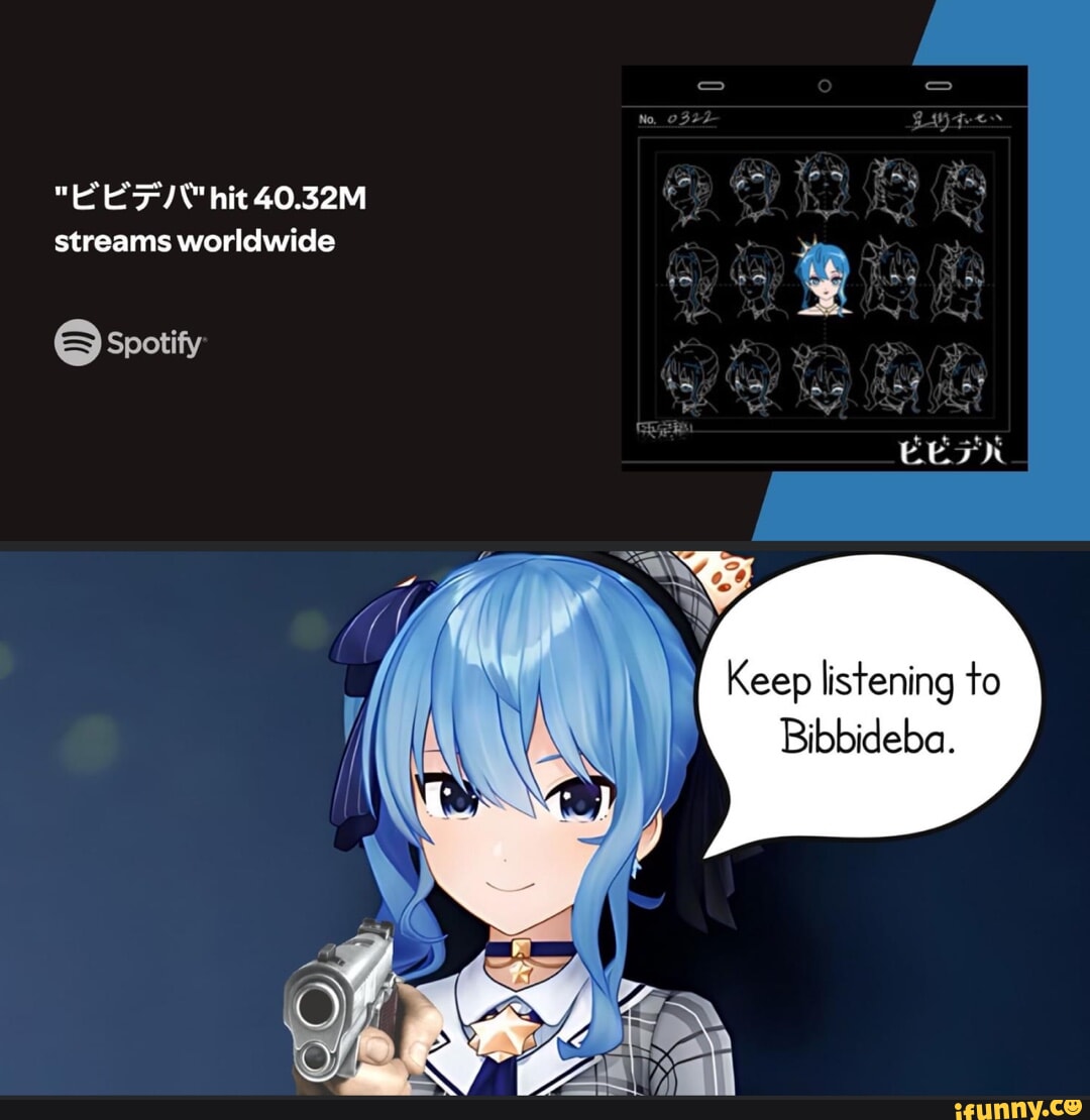 Hit 40.32M streams worldwide Spotify Keep listening to Bibbideba. - iFunny