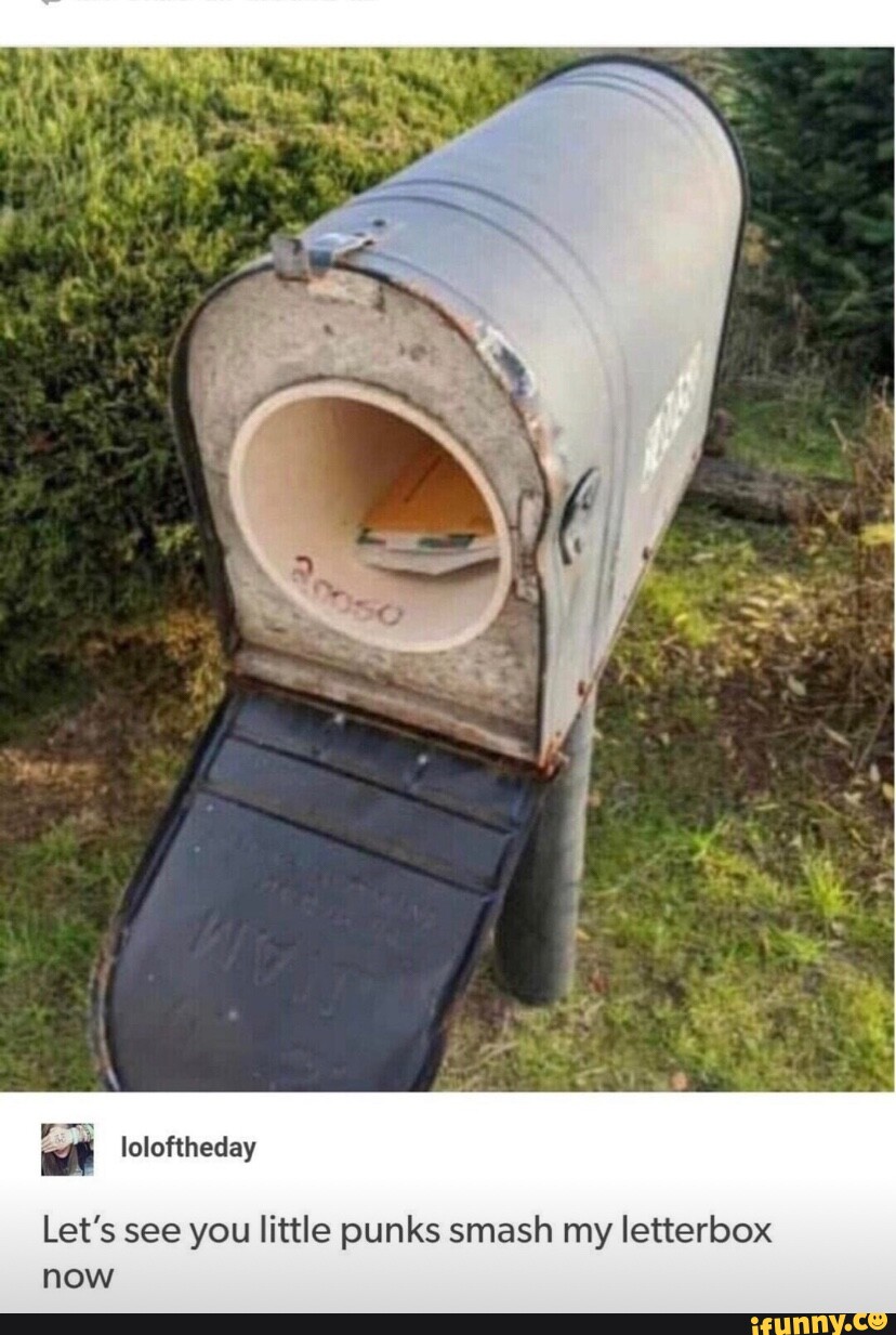 Let's see you little punks smash my letterbox now - iFunny