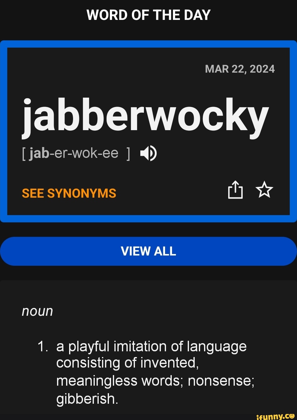Jabberwocky memes. Best Collection of funny Jabberwocky pictures on iFunny