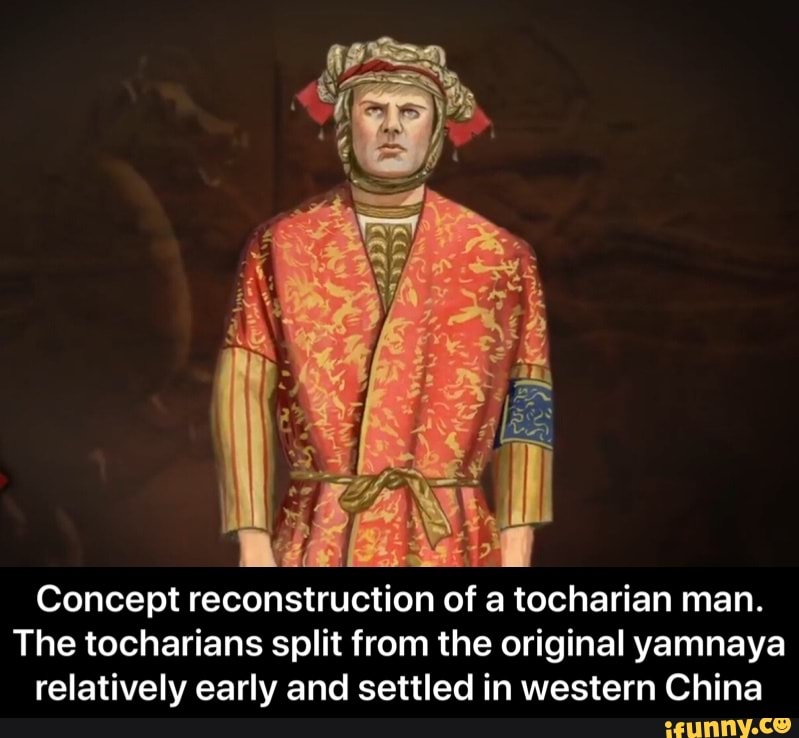 Concept reconstruction of a tocharian man. The tocharians split from ...