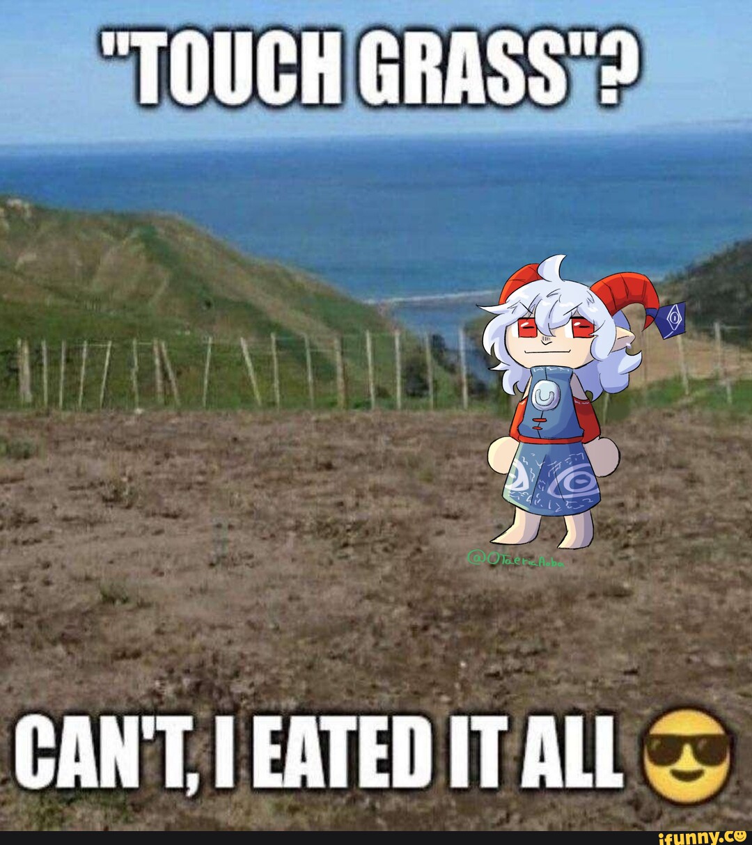 "TOUCH GRASS"? CANT, EATED IT ALL - iFunny