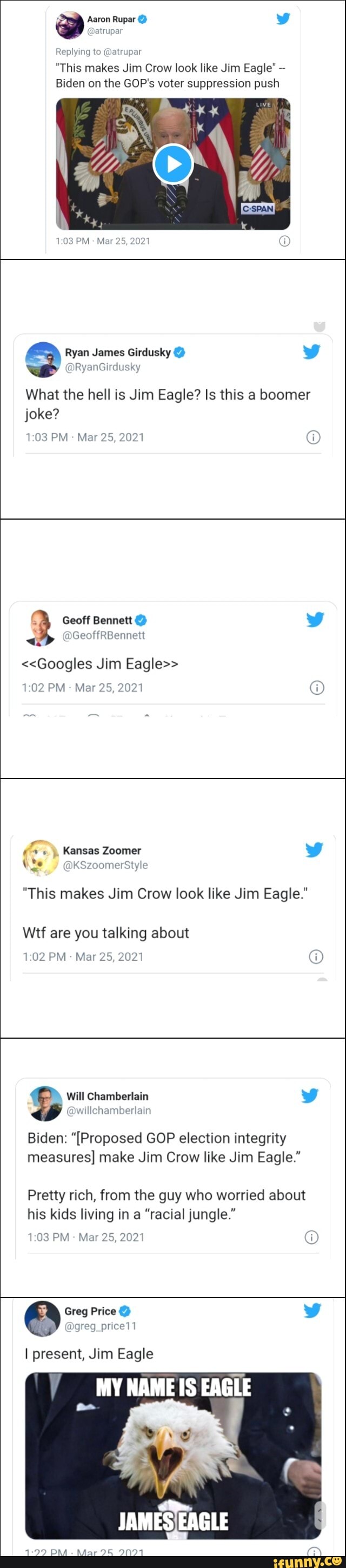 Aaron Rupar @ yy @atrupar Replying to @atrupar "This makes Jim Crow ...
