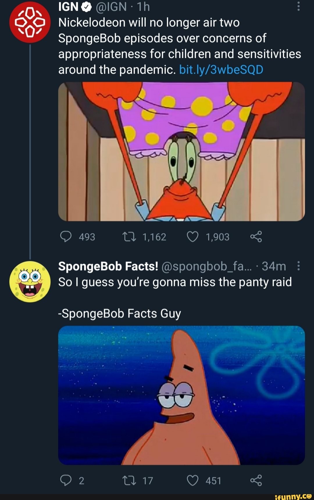 IGN@ Nickelodeon will no longer air two SpongeBob episodes over ...