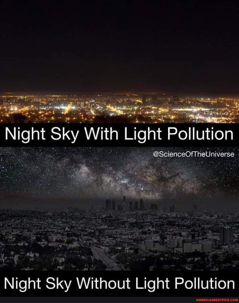 Night 'Sky With Light Pollution Night Sky Without Light Pollution ...