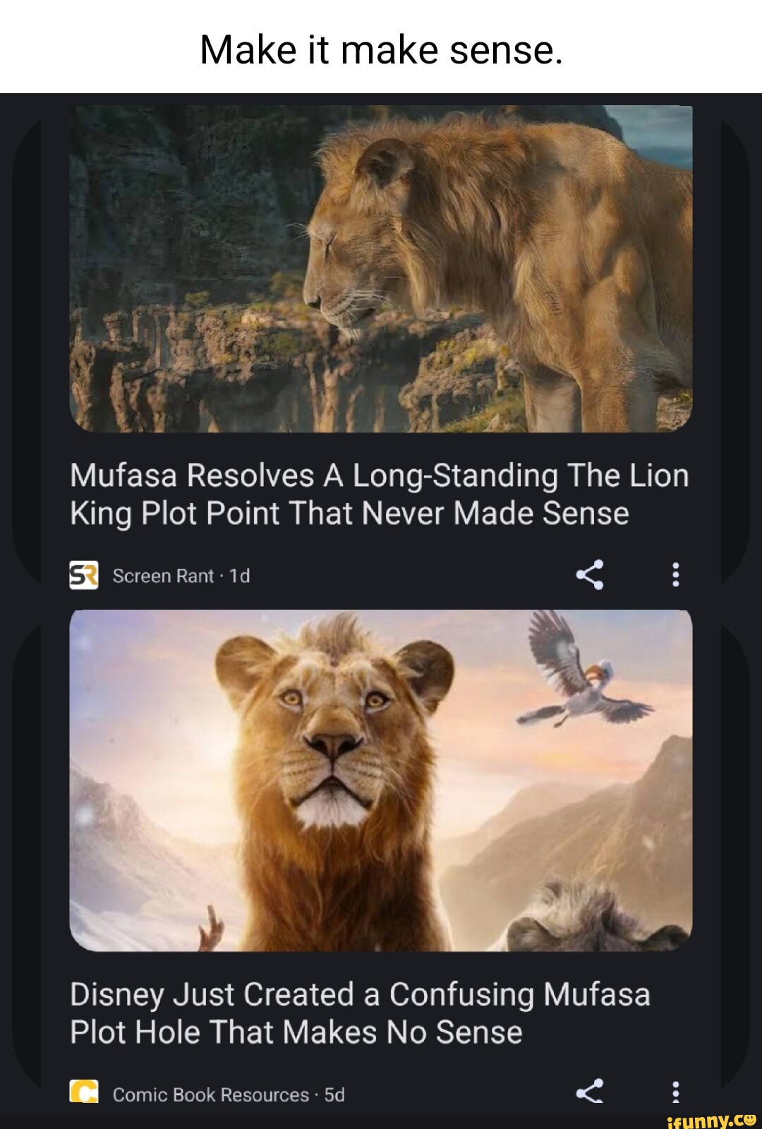 Make it make sense. Mufasa Resolves A Long-Standing The Lion King Plot Point That Never Made ...