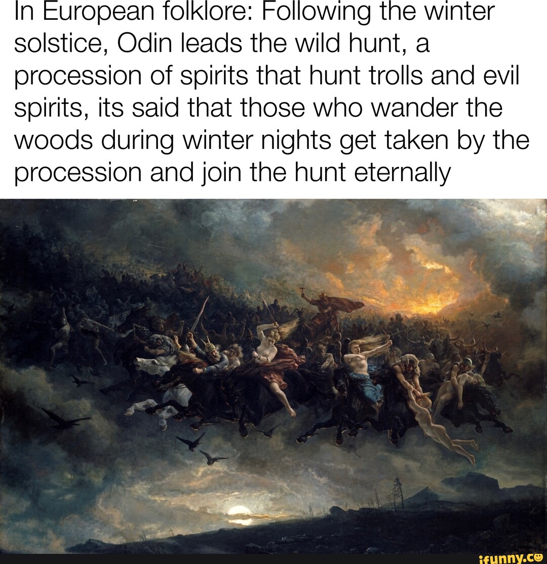 N European tfoikiore: Following the winter solstice, Odin leads the ...