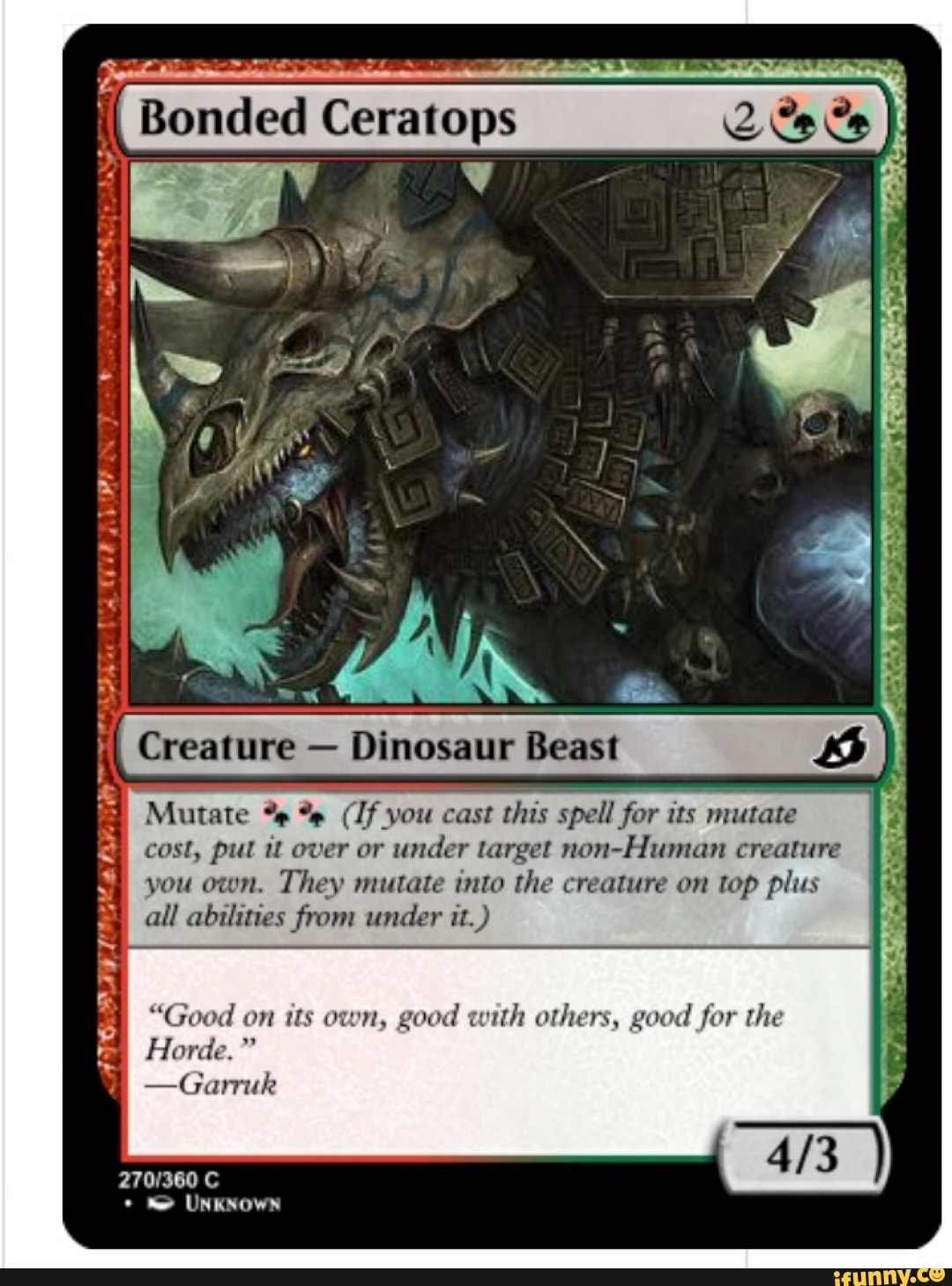 Creature Dinosaur Beast "5 Mutate "e (If you cast this spell for its ...