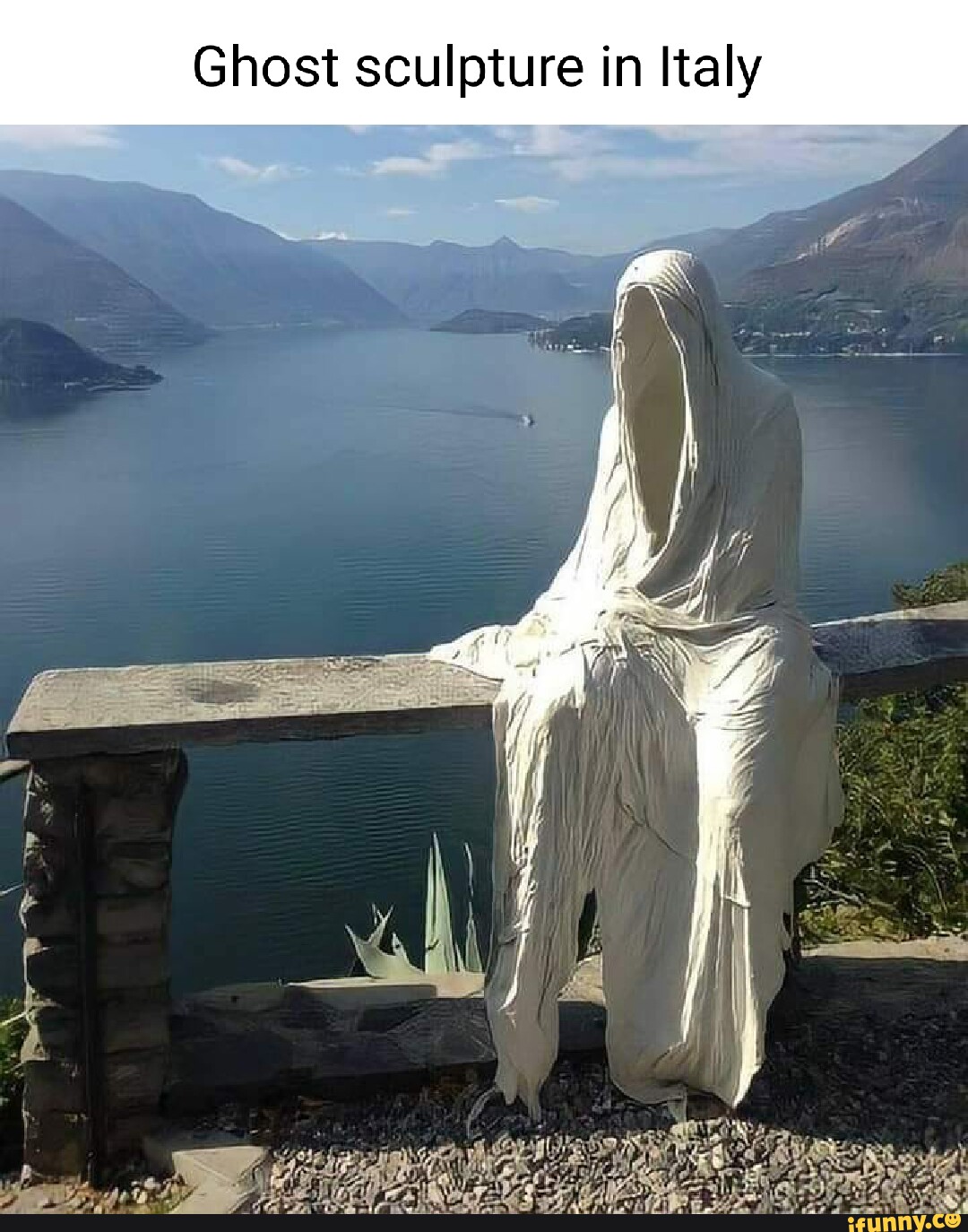 Ghost sculpture in Italy - iFunny