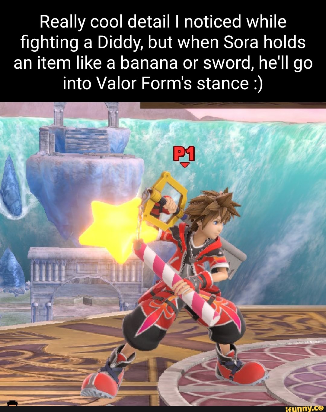 Really cool detail I noticed while fighting a Diddy, but when Sora ...