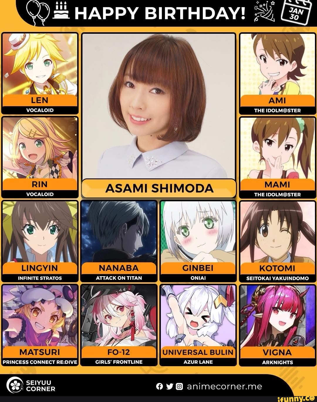 HAPPY BIRTHDAY! THE THE ASAMI SEIMODA I NANABA KOTO ATTACK ON TITAN ...