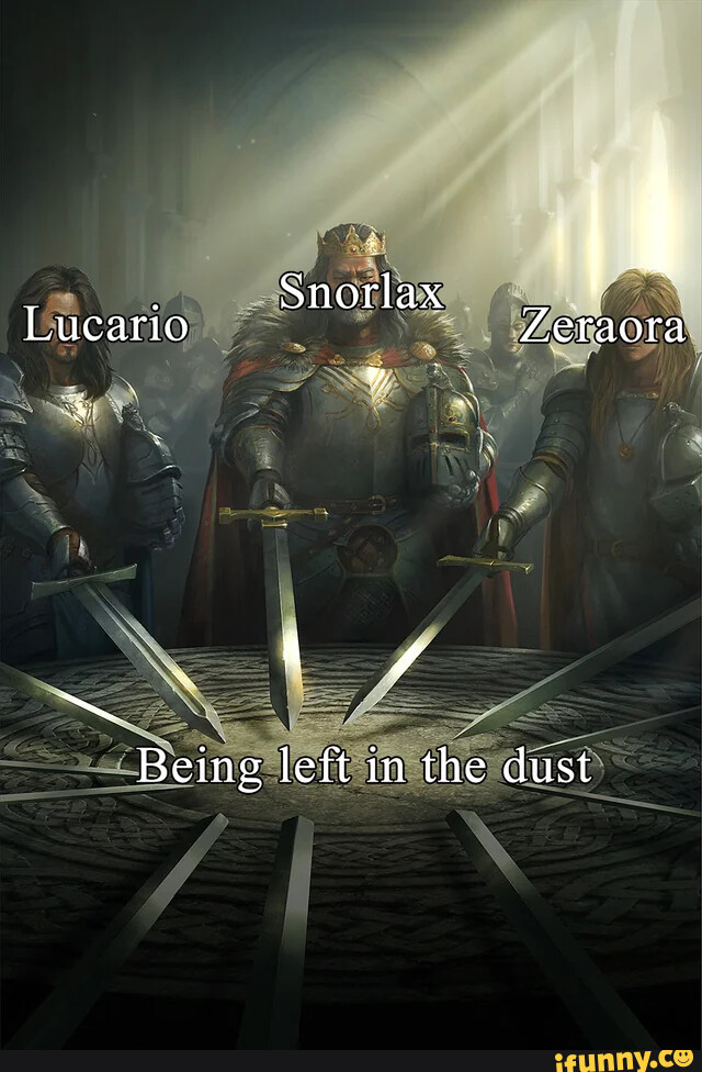 Snorlax Lucario Zeraora Being left in the dust - iFunny