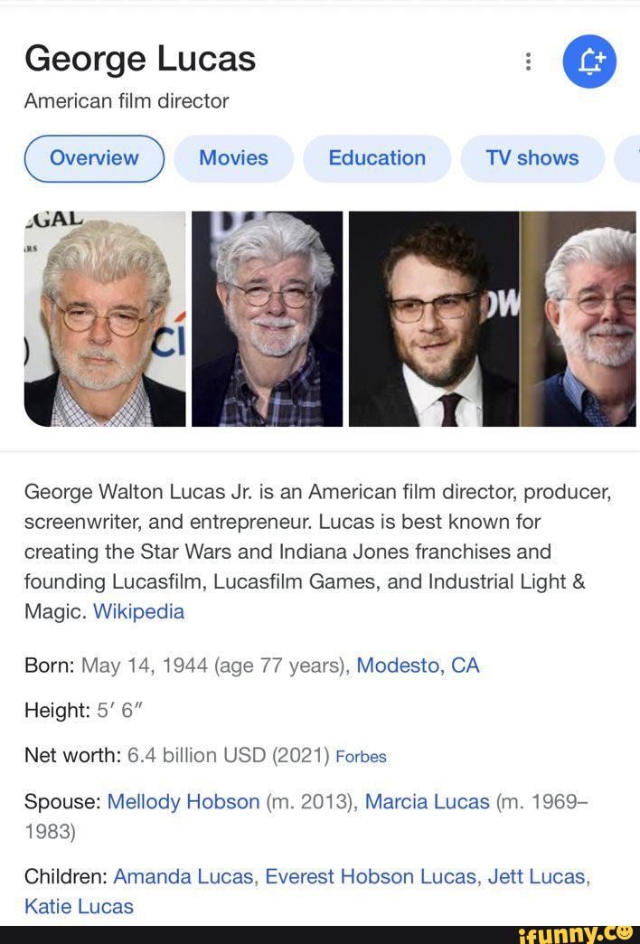 George Lucas American film director Movies Education TV shows George ...