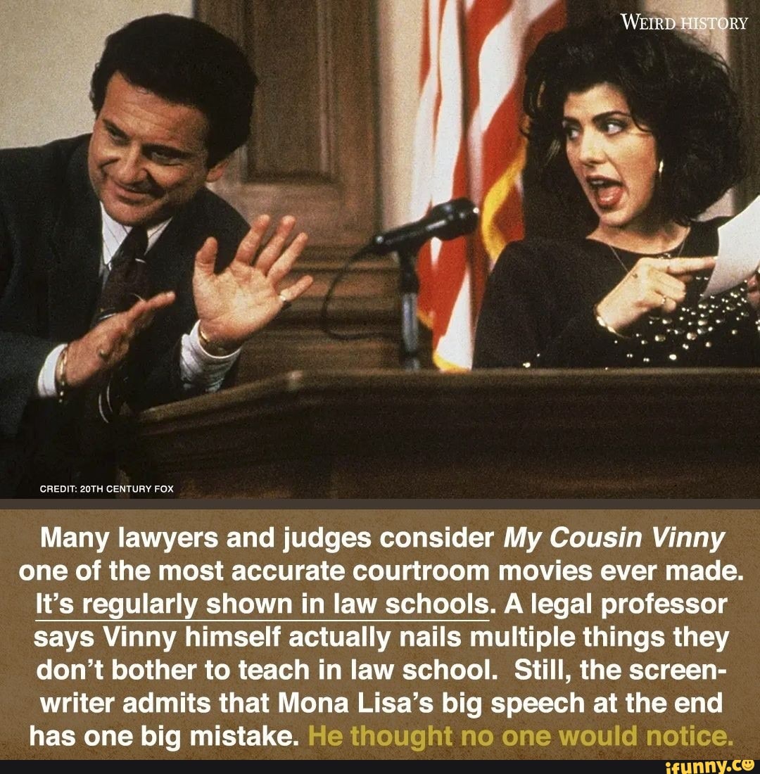 CREDIT: 20TH CENTURY FOX WEIRD Many lawyers and judges consider My ...