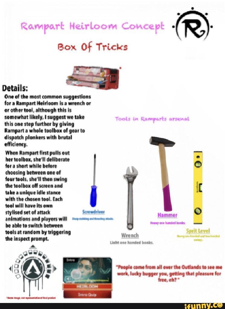 Rampart Heirloom Concept oI R le Box Of Tricks 'One of the most common ...