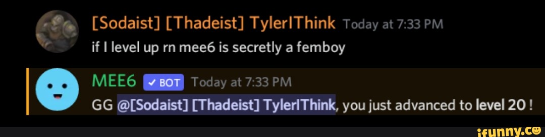 Mee6 memes. Best Collection of funny Mee6 pictures on iFunny