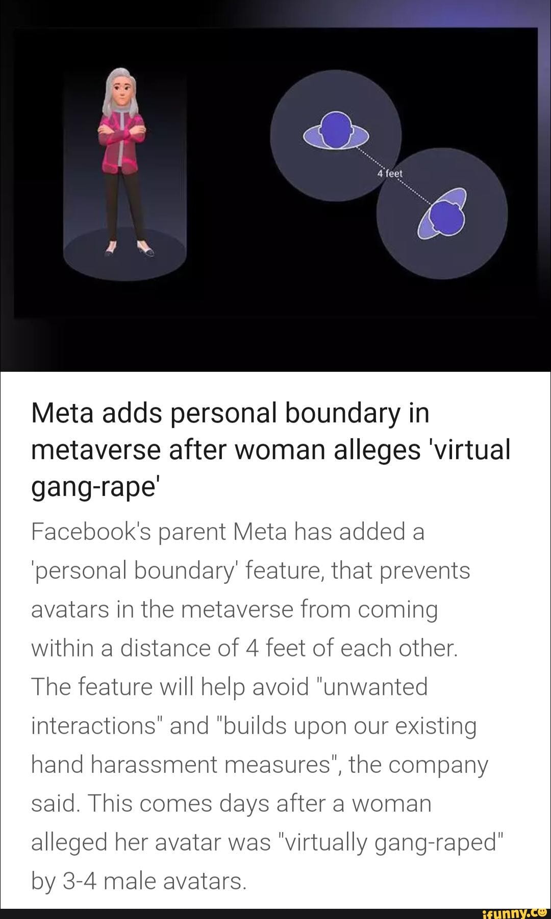 Meta adds personal boundary in metaverse after woman alleges 'virtual gang-rape' Facebook's ...