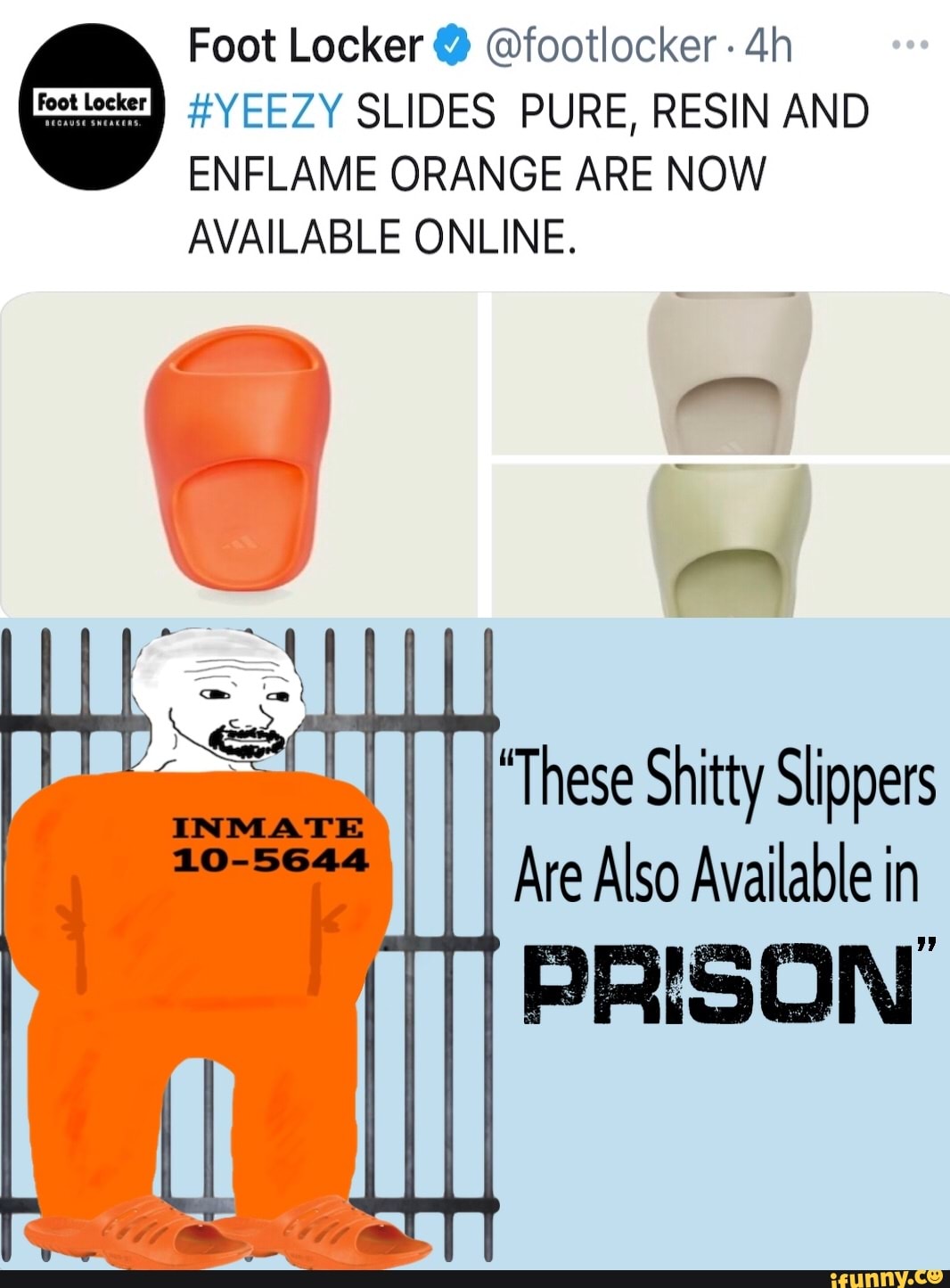 Foot Locker @ @footlocker fYEEZY SLIDES PURE, RESIN AND ENFLAME ORANGE ...