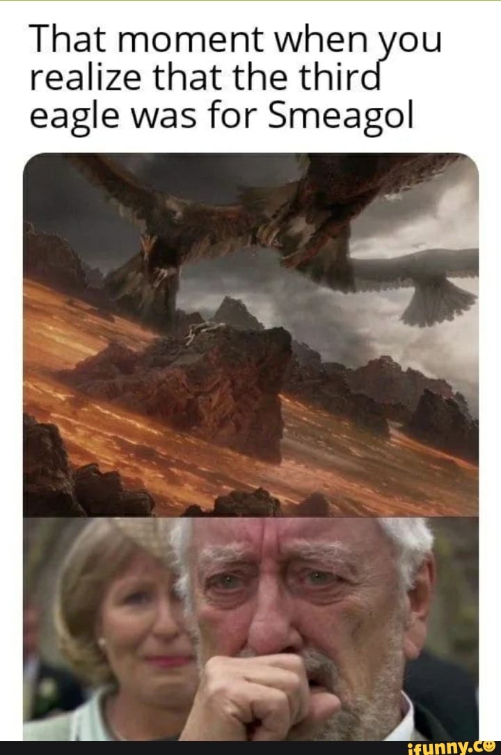 That moment when you realize that the thir eagle was for Smeagol - iFunny