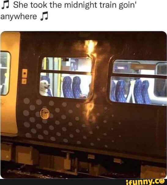 She took the midnight train goin' anywhere - iFunny