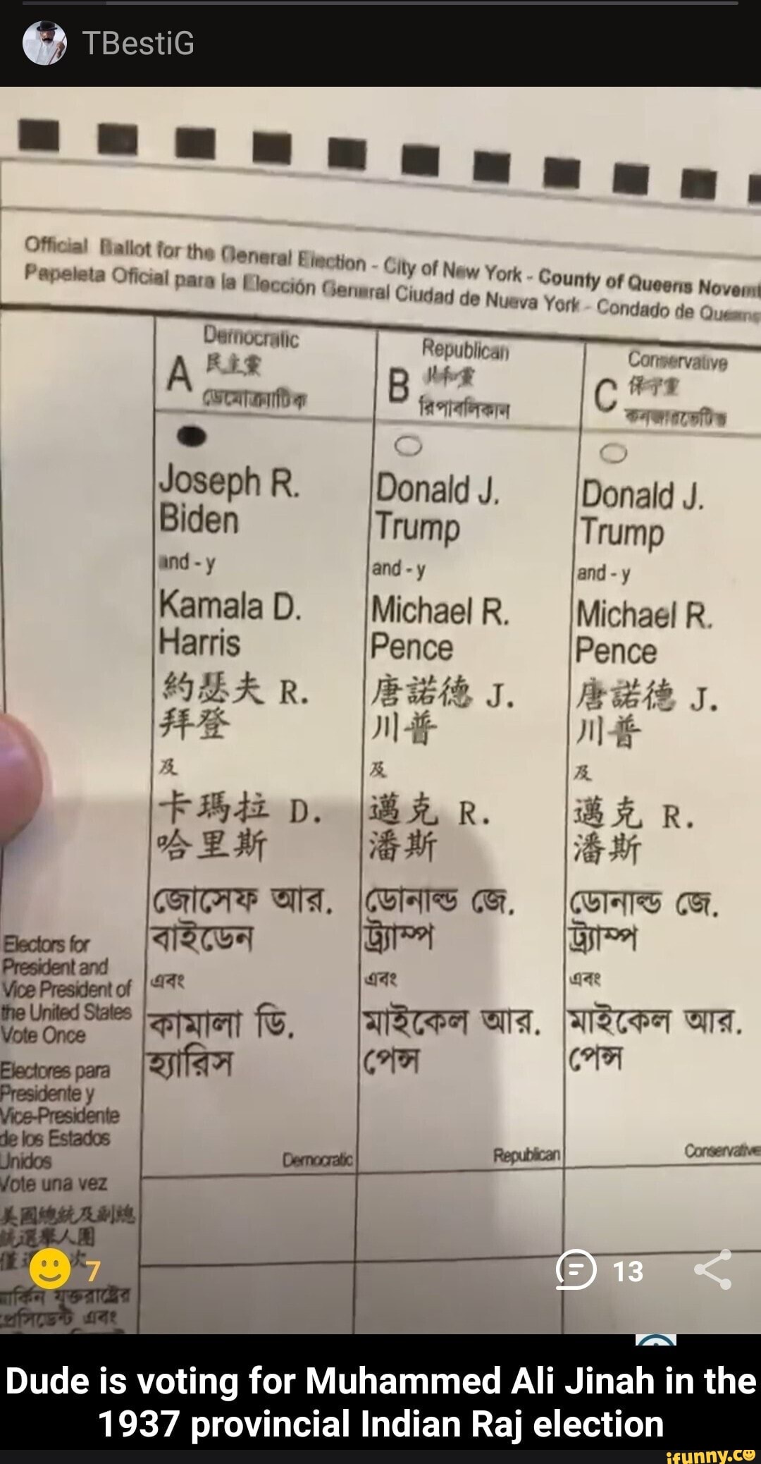 TBestiG Official ot for the Oen Papeleta Oficial pare Dernocratic RF ...