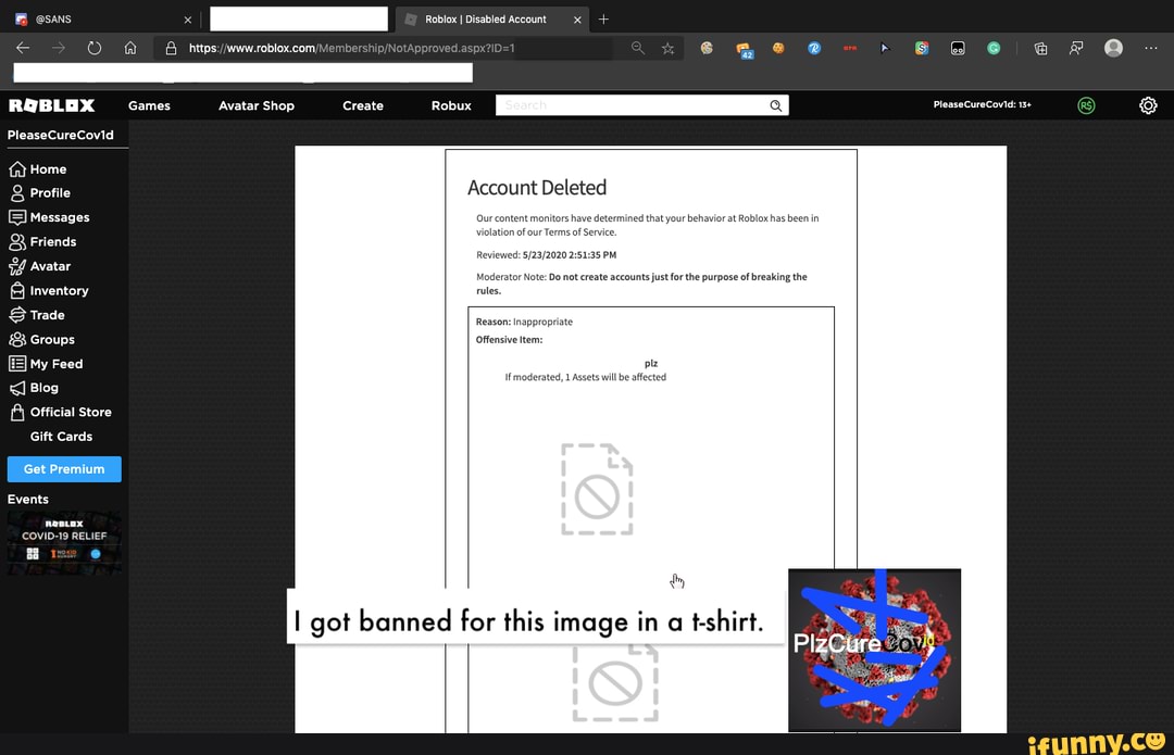 Roblox Banned Memes Best Collection Of Funny Roblox Banned Pictures On Ifunny