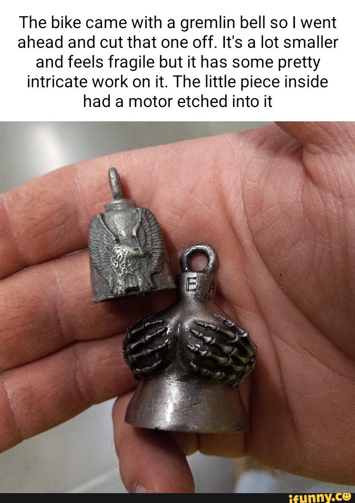 The bike came with a gremlin bell so I went ahead and cut that one off ...