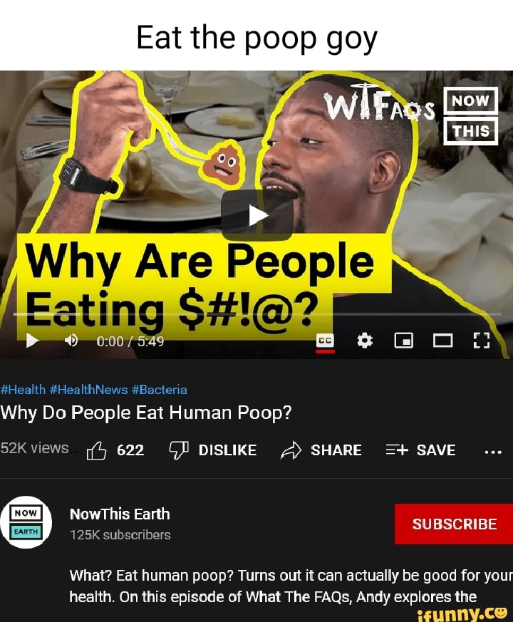 Eat the poop goy Why Are People #Health #HealthNews #Bacteria Why Do ...