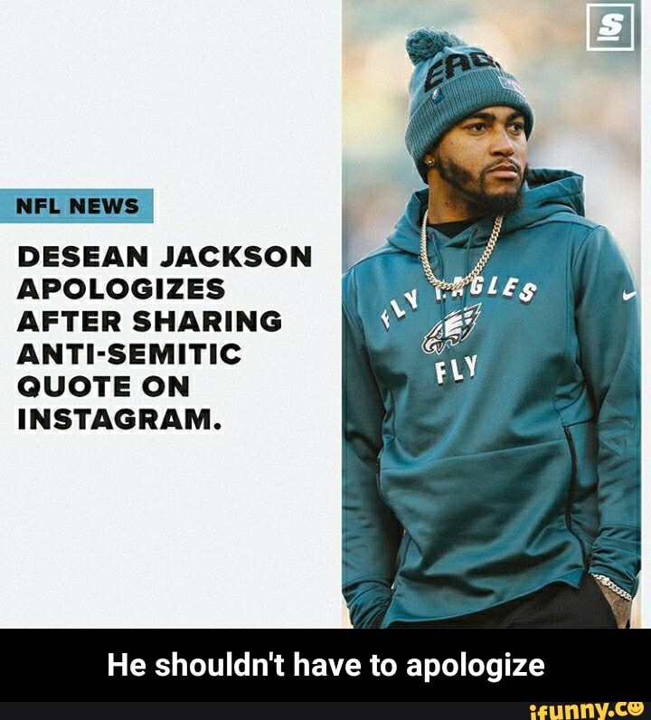 "NFL NEWS DESEAN JACKSON APOLOGIZES AFTER SHARING ANTI-SEMITIC QUOTE ON ...