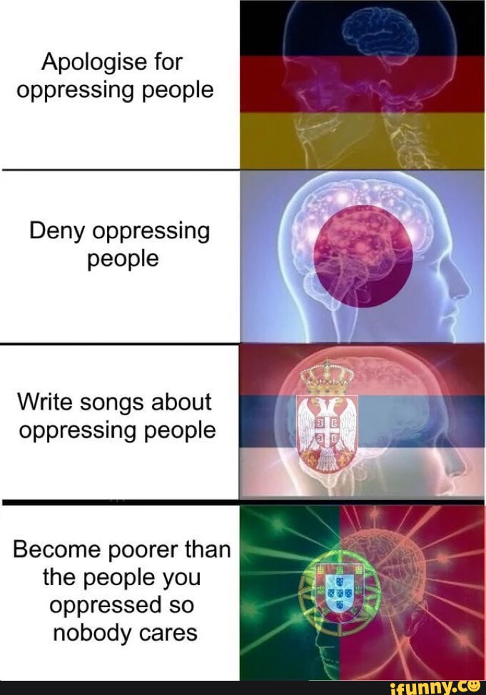 Apologise for oppressing people Deny oppressing people Write songs ...