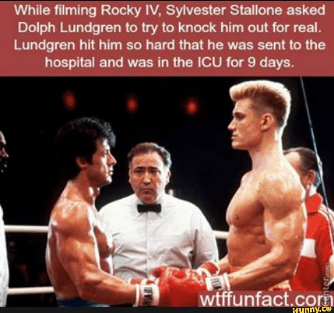While filming Rocky IV, Sylvester Stallone asked Dolph Lundgren to try ...