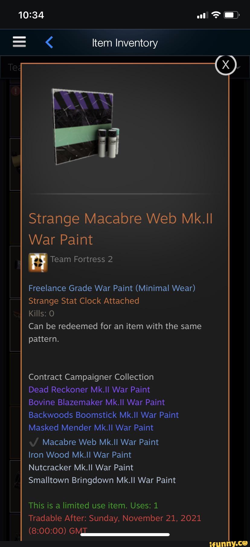 Litem Inventory Strange Macabre Web Mk.II War Paint Team Fortress 2 ...