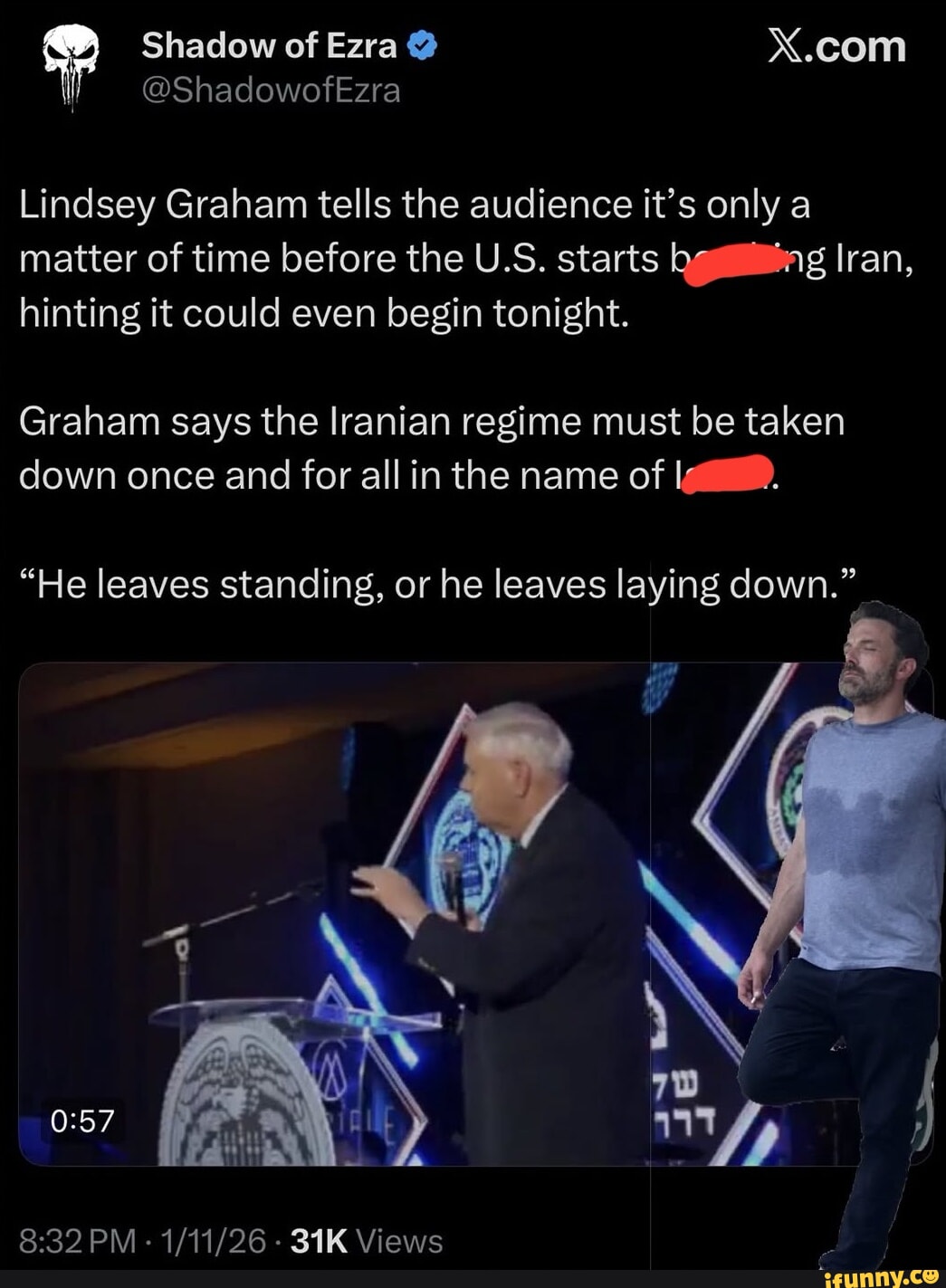 Lindsey Graham tells the audience it's only a matter of time before the ...