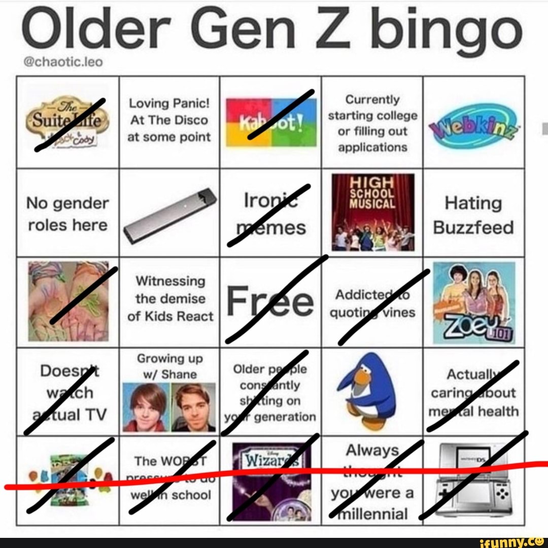 Older Gen Z bingo demise Witnessing the - iFunny