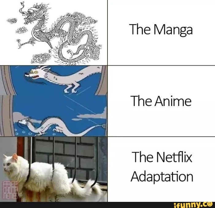 The Manga The Anime The Netflix Adaptation - iFunny