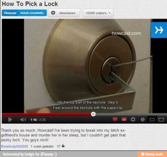 How To Pick a Lock Feel around the keyhole withthe papercli - )