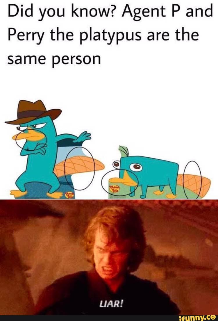 Did you know? Agent P and Perry the platypus are the same person UAR ...