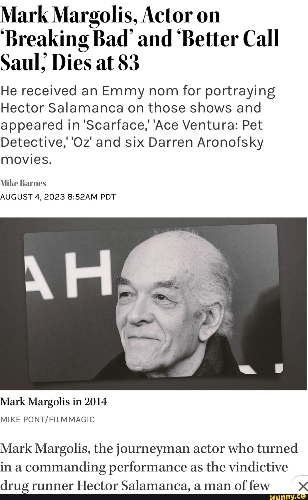 Mark Margolis, Actor on 'Breaking Bad and 'Better Call Saul, Dies at 83 ...