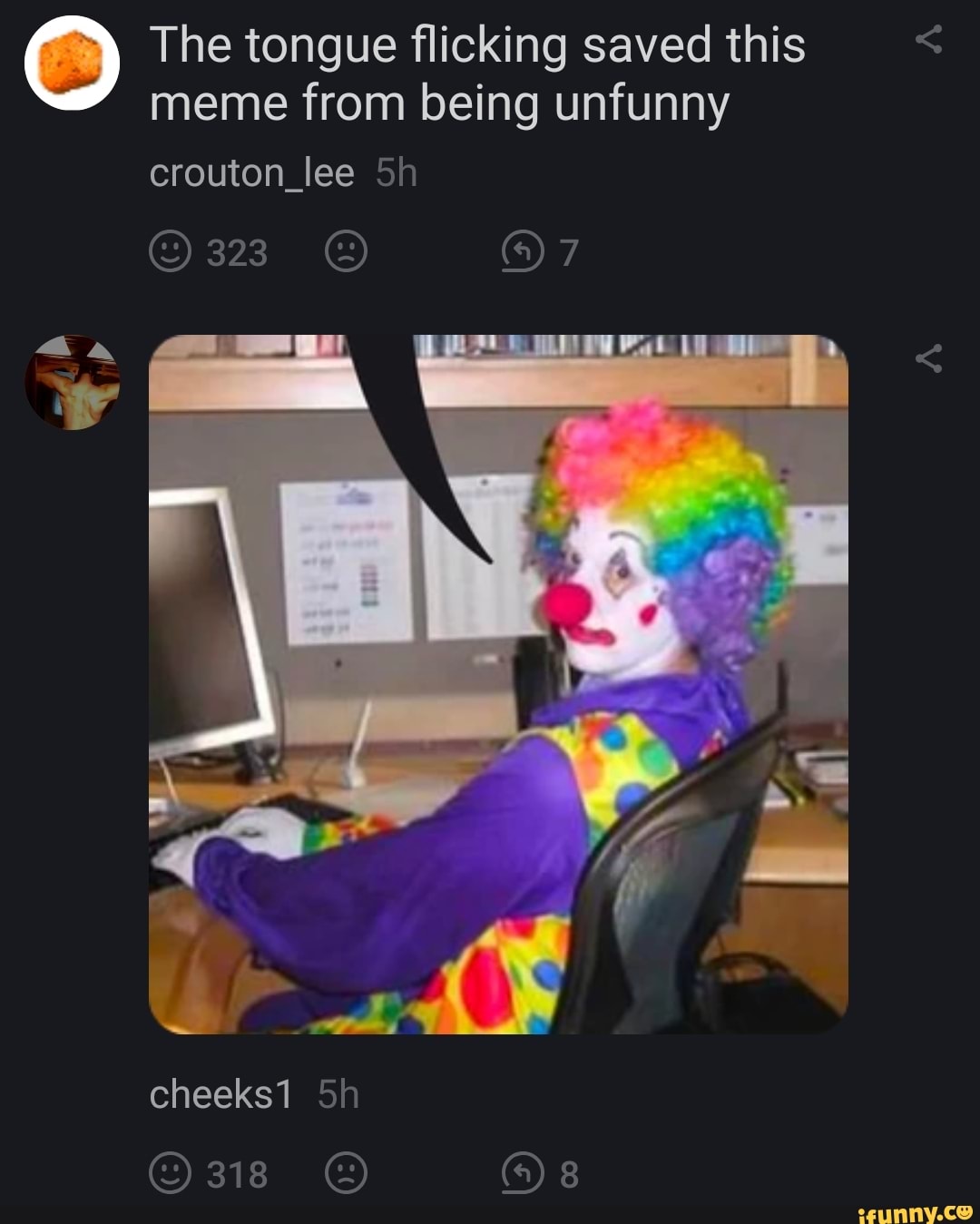 The tongue flicking saved this meme from being unfunny crouton_lee Sh ...