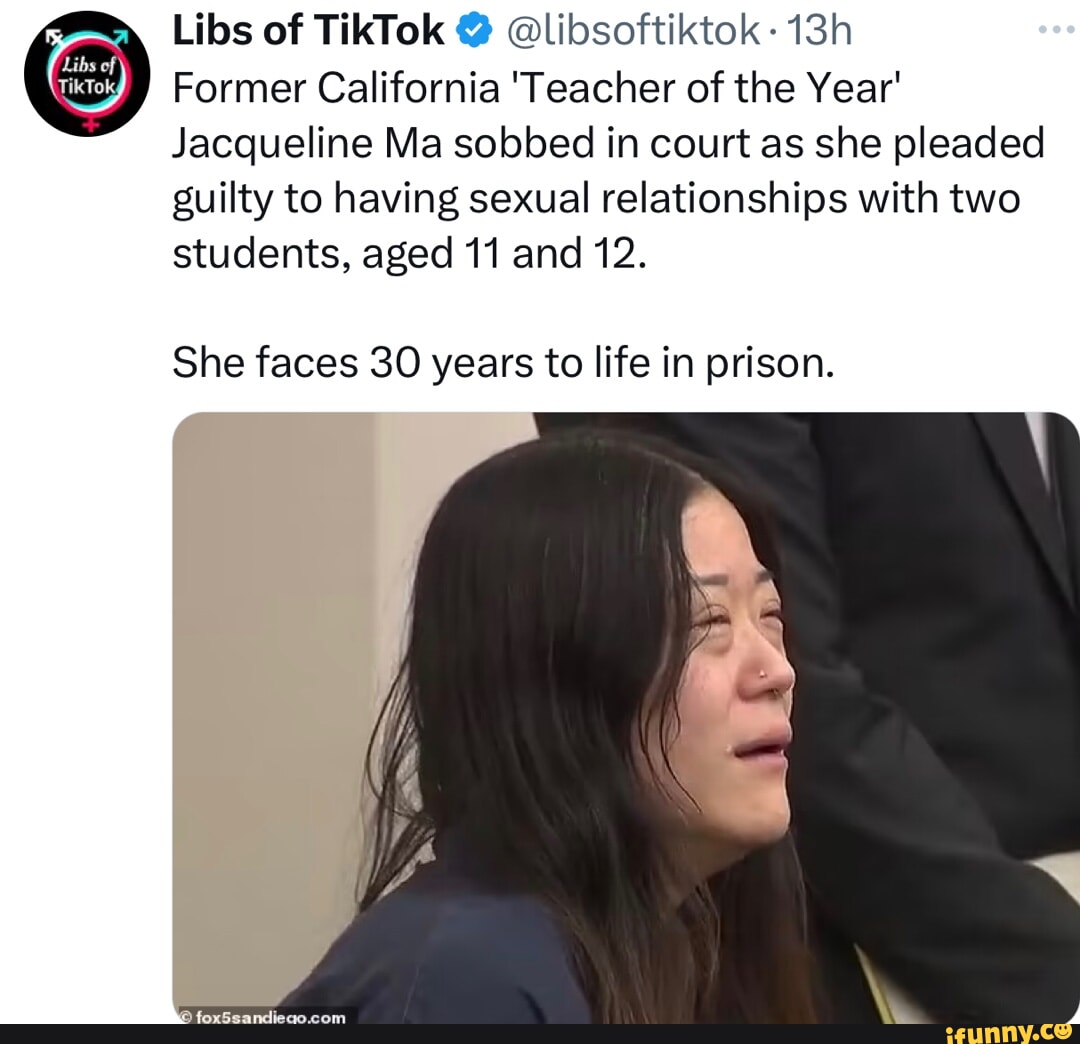 Libs of TikTok @ @libsoftiktok- Former California 'Teacher of the Year ...