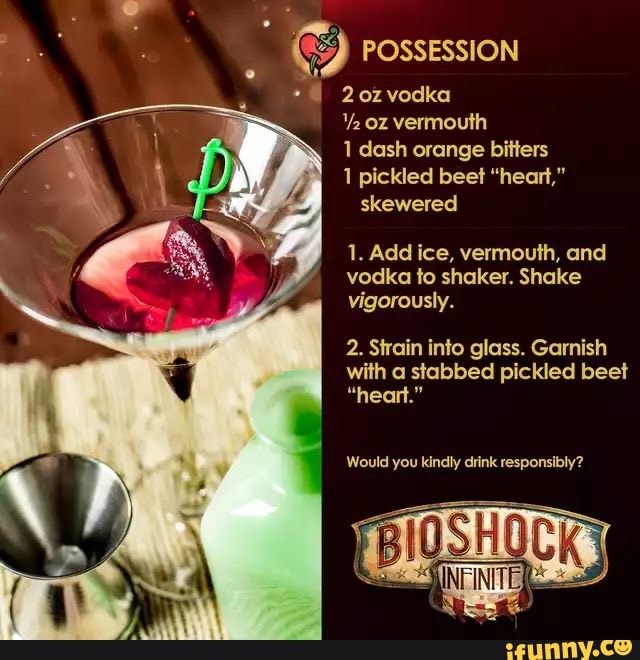 POSSESSION vodka oz vermouth 1 dash orange bitters 1 pickled beet ...