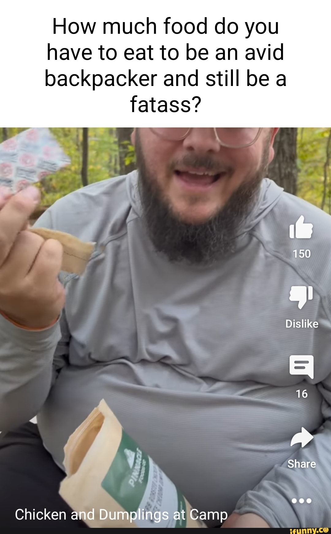 How much food do you have to eat to be an avid backpacker and still be ...
