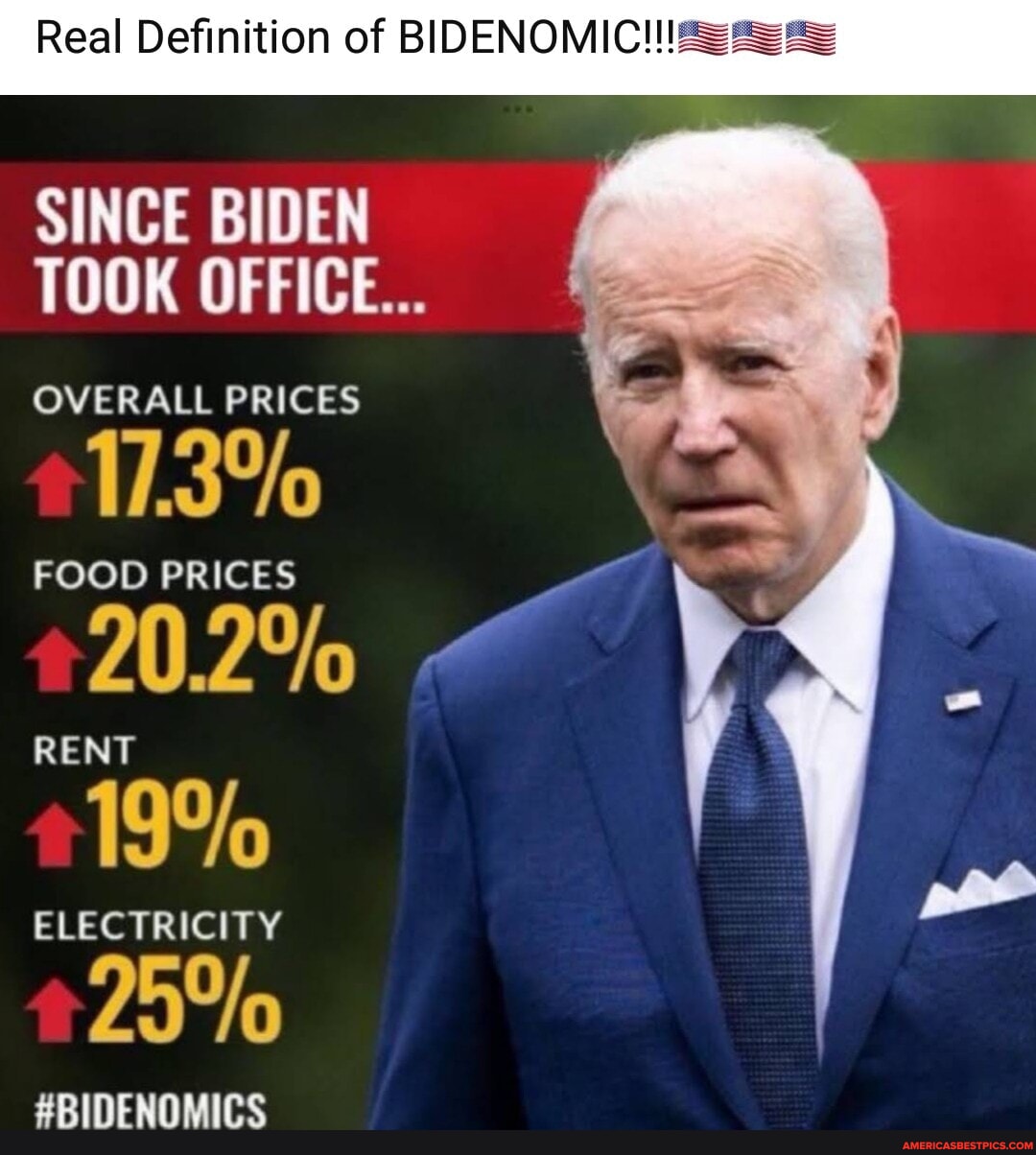 Real Definition of SINCE BIDEN TOOK OFFICE... OVERALL PRICES FOOD ...