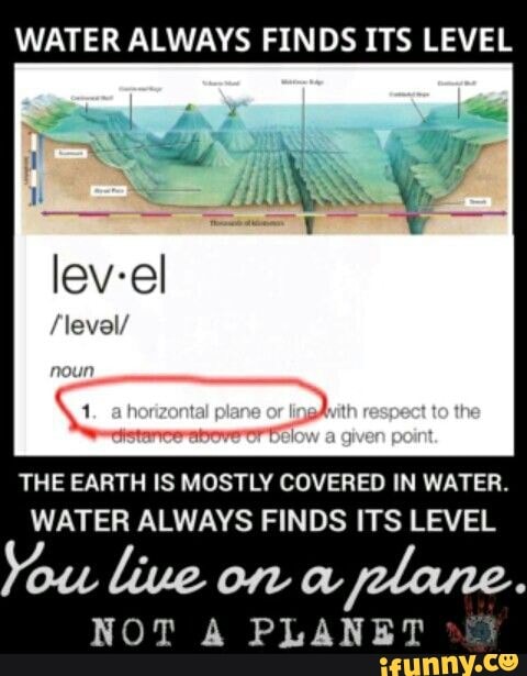 WATER ALWAYS FINDS ITS LEVEL THE EARTH IS MOSTLY COVERED IN WATER ...
