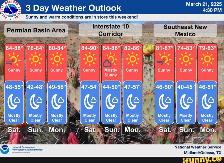 March 21, 2025 Southeast New 3 Day Weather Outlook PM Interstate 'Sunny ...