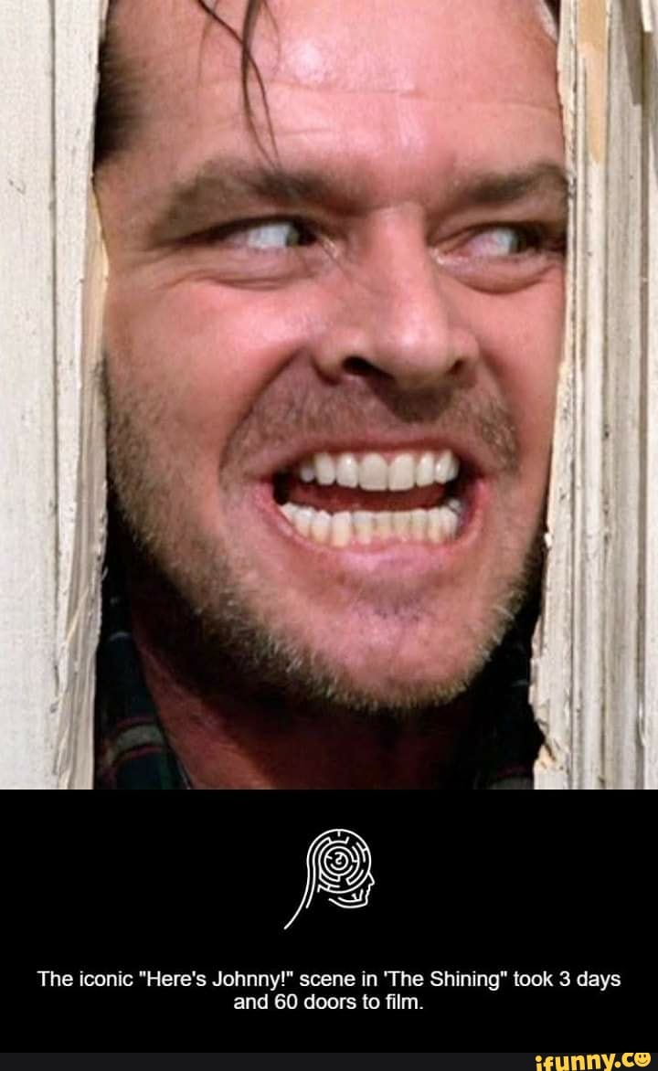 The iconic "Here's Johnny!“ scene in 'The Shining" took 3 days and 60 ...