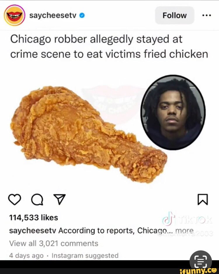 Saycheesetv Follow Chicago robber allegedly stayed at crime scene to ...