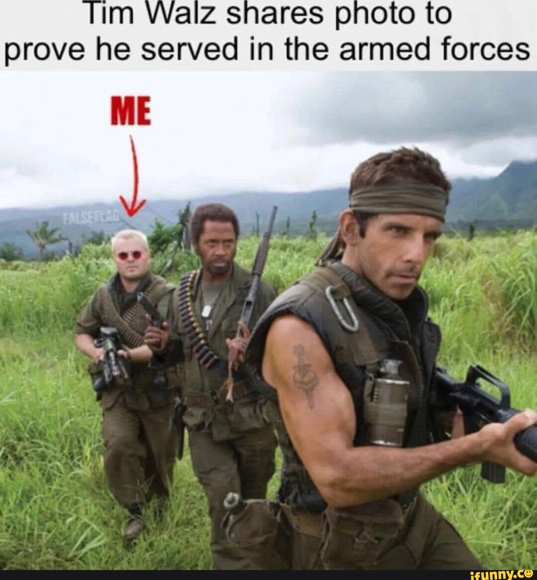 Im Walz shares photo to prove he served in the armed forces - iFunny