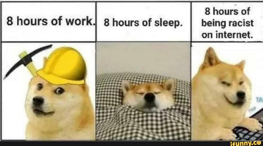 Daily routine ? - 8 hours of 8 hours of work 8 hours of sleep. I being ...